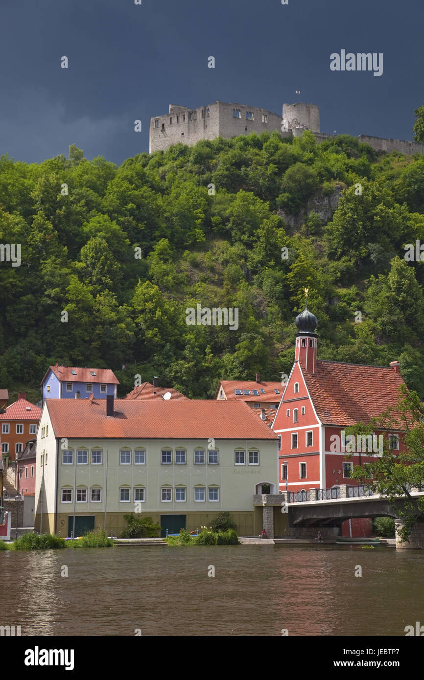 Town view of kallmunz with the castle ruin hi-res stock photography and ...