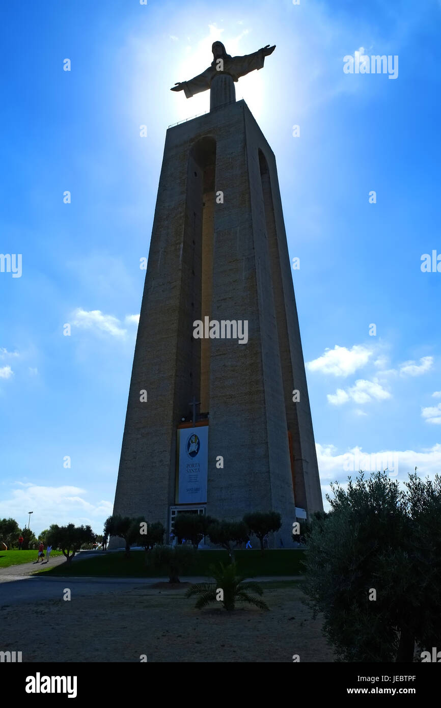 Christ the King Cristo Rei Statue Almada Lisbon Portugal EU Stock Photo ...