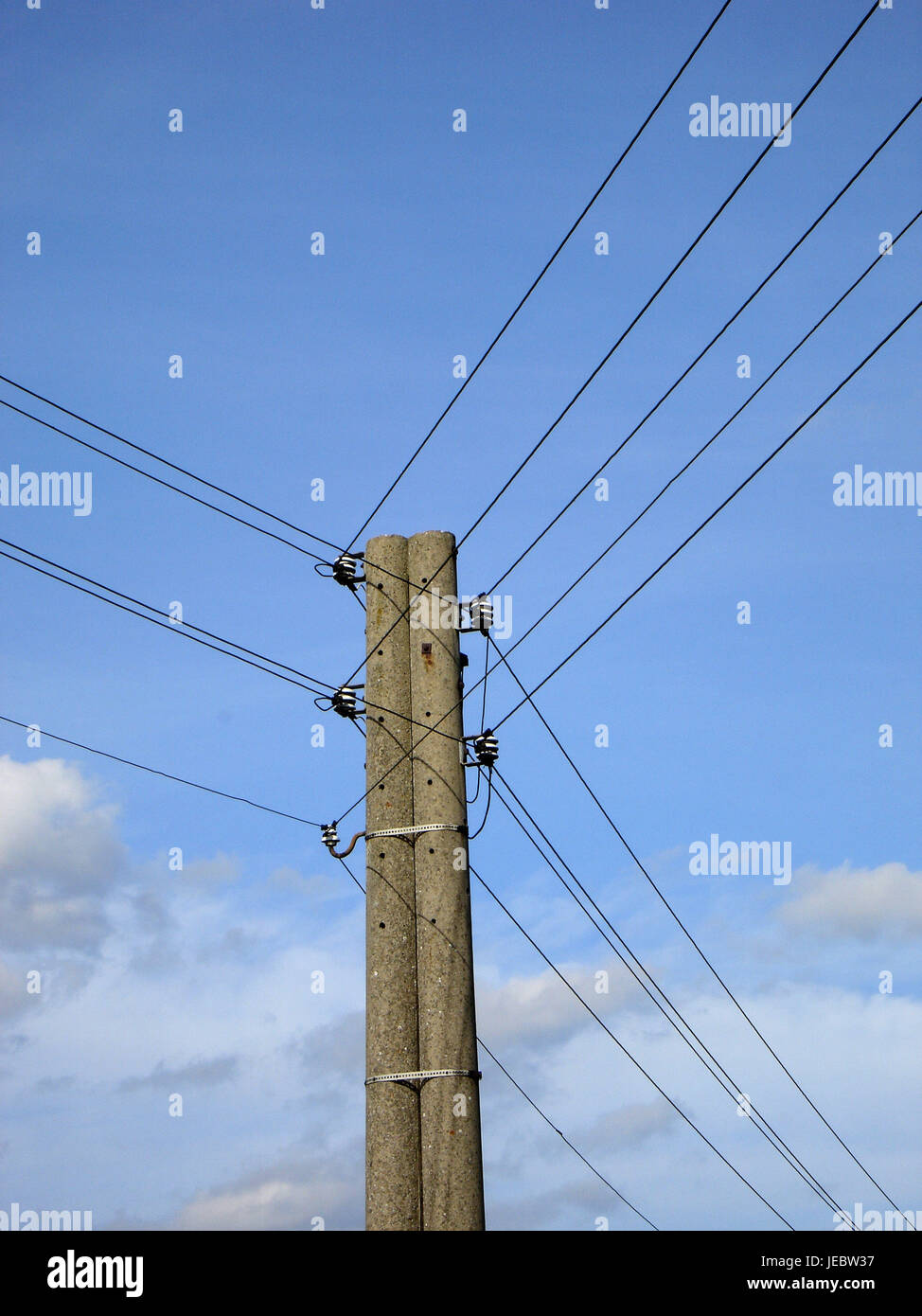 Power supply lines Stock Photo - Alamy