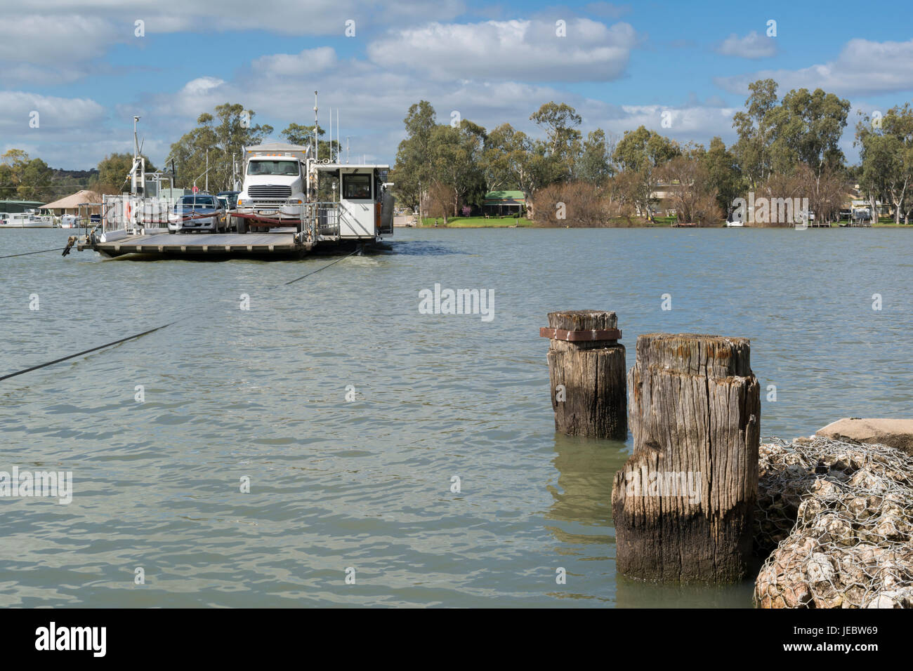 Mannum, South Australia, Australia - Aug 13, 2016: Vehicles transported ...