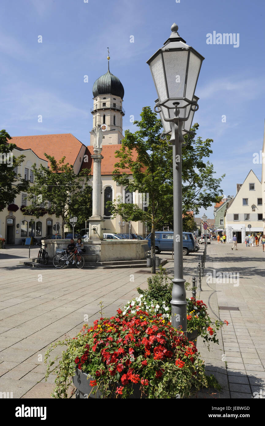 Germany, Bavaria, Schongau, town parish church 'the Assumption Day ...