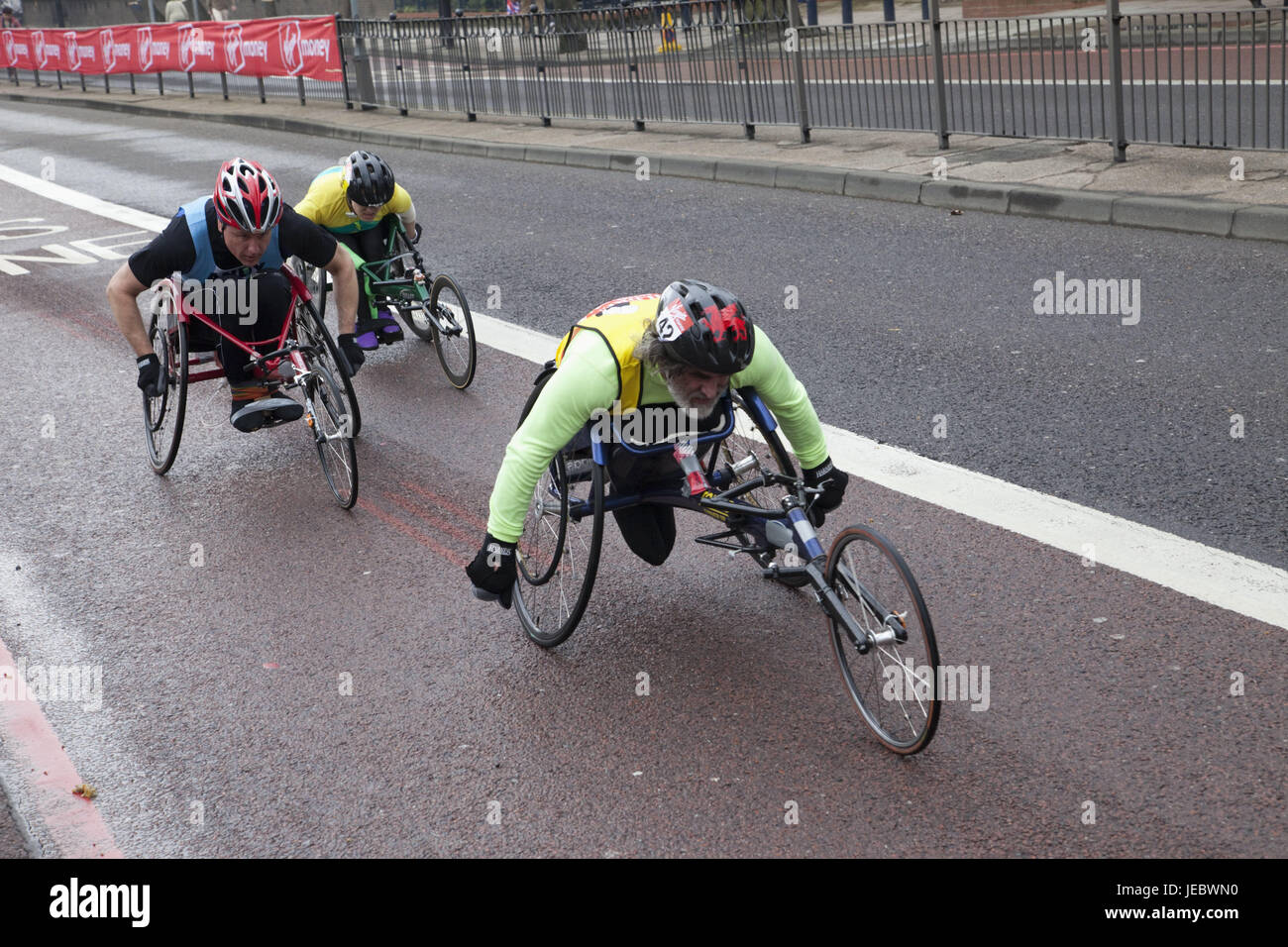 England, London, invalid's wheel chair marathon, participant, person ...