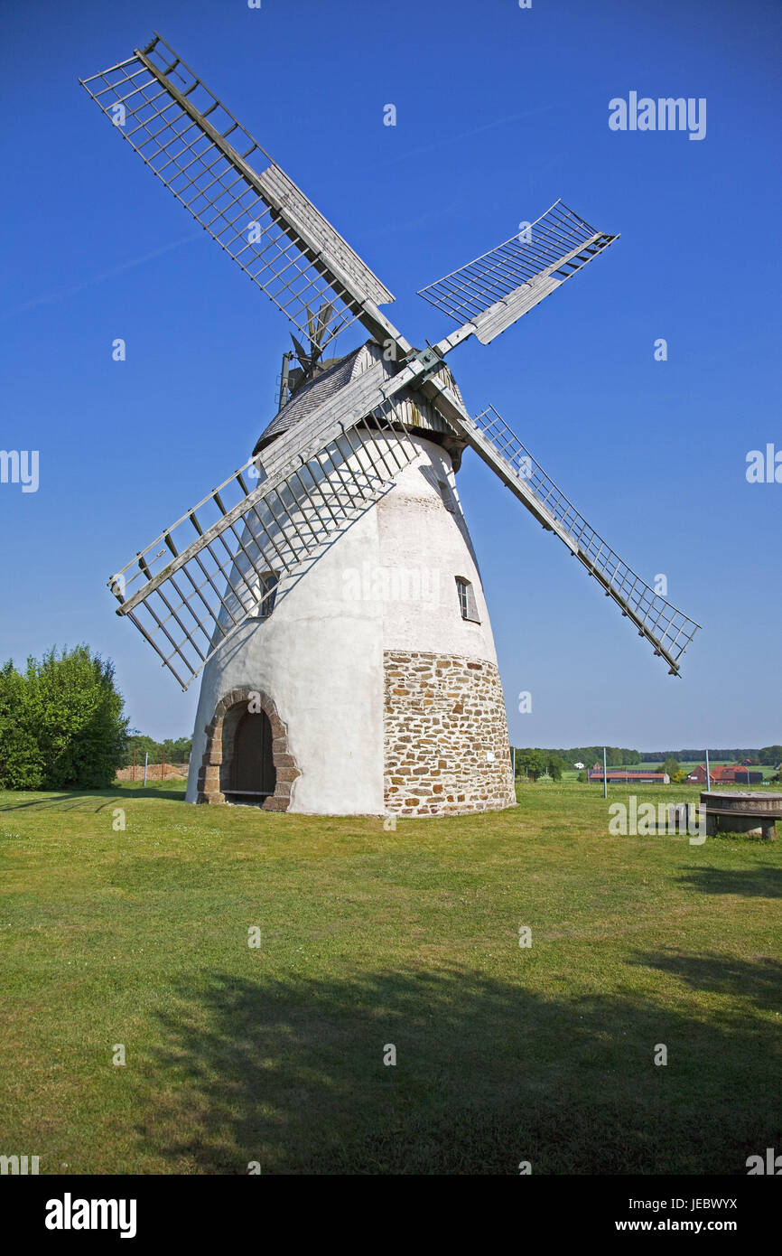 Germany, North Rhine-Westphalia, Hille, windmill, place, mill, wind ...