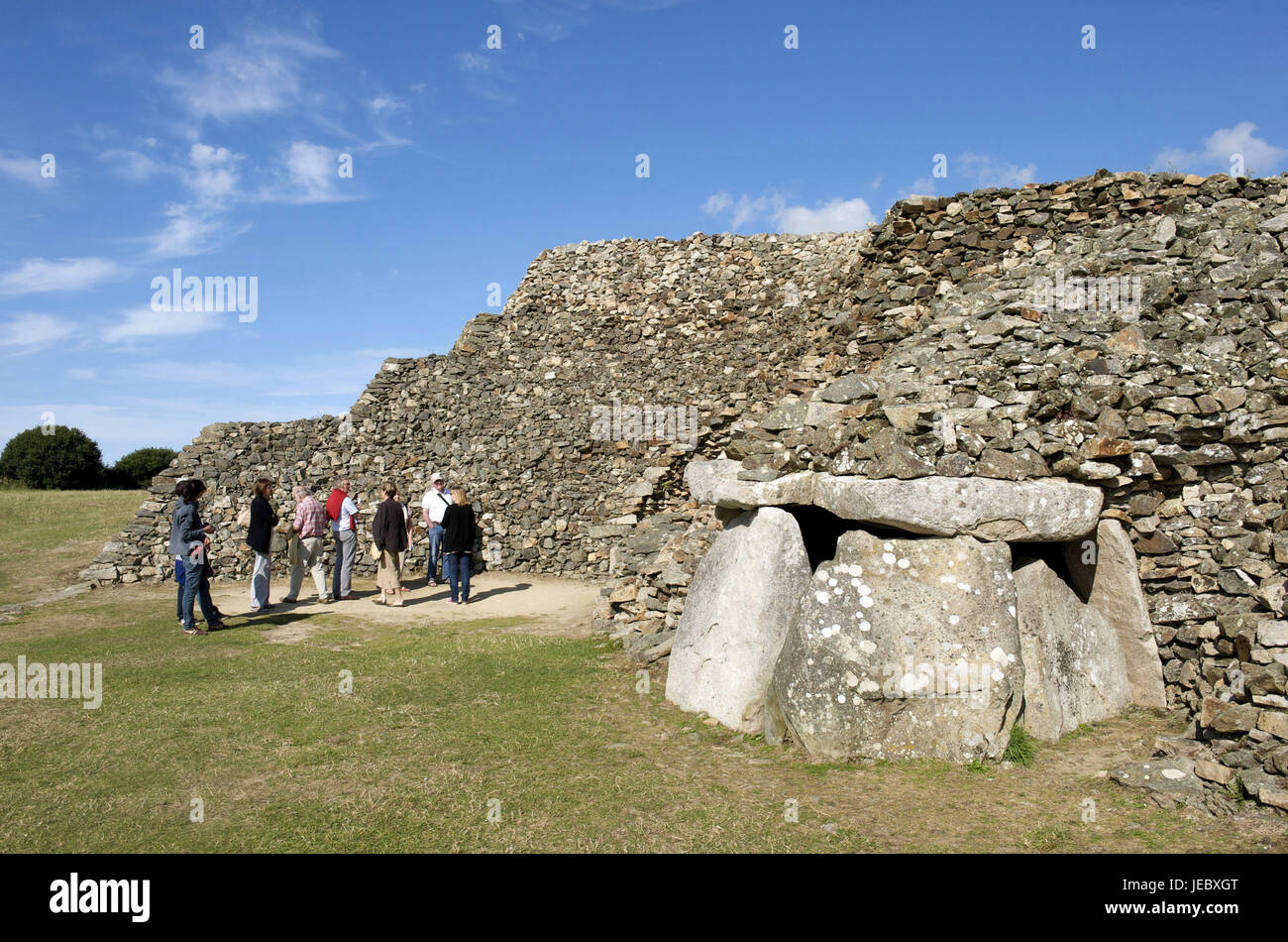 Europe, France, Brittany, Cairn de Barnenez, megalithic attachment ...