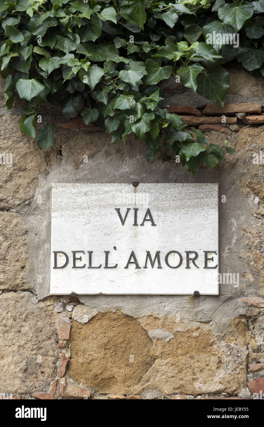 Tuscany road signs hi-res stock photography and images - Alamy