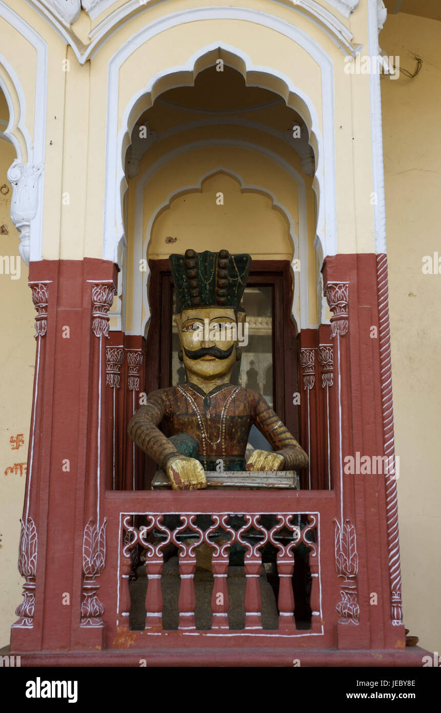 India, Rajasthan, Jaipur, town palace, sculpture, medium close-up Stock ...