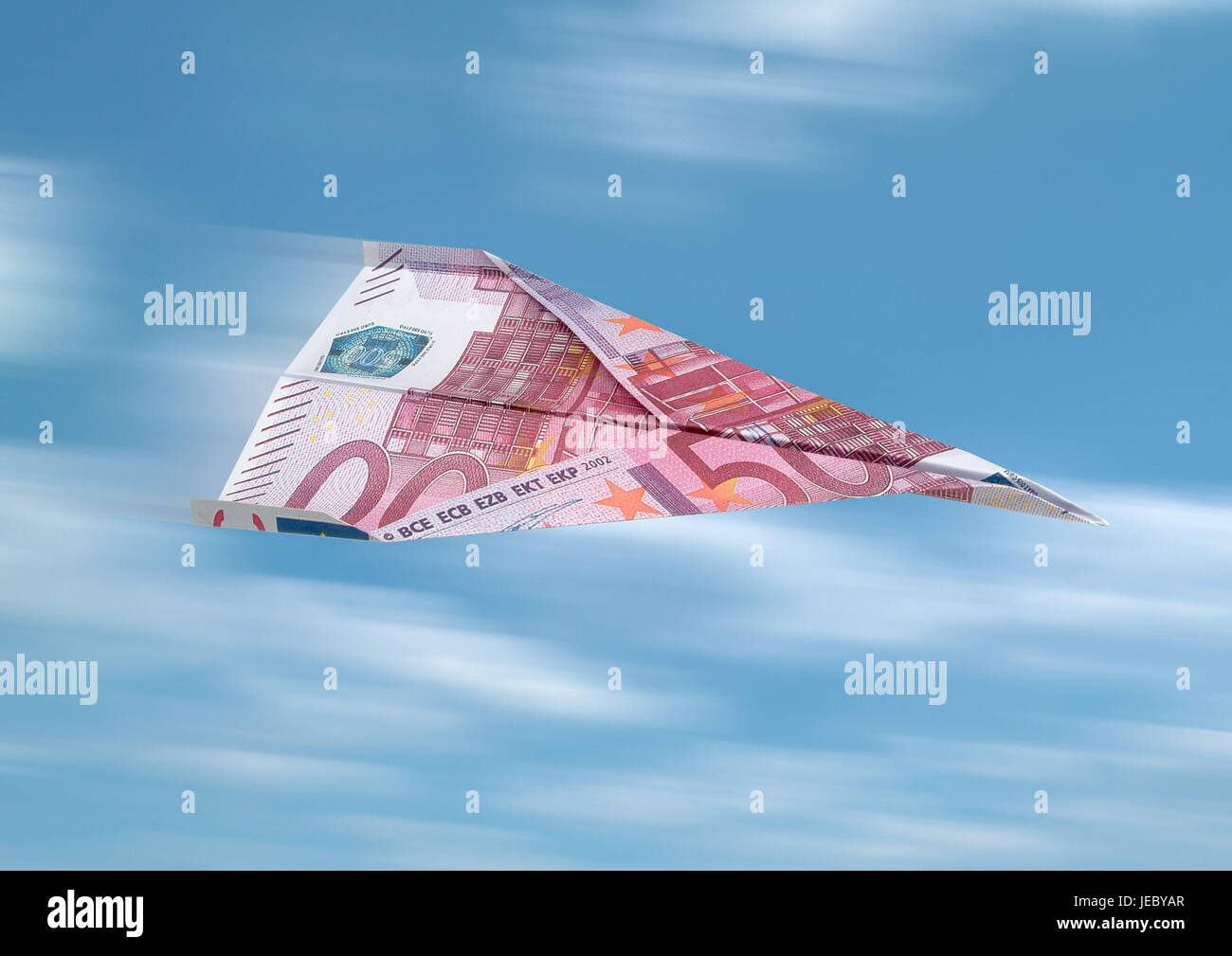 Paper airplane from eurolight Stock Photo - Alamy
