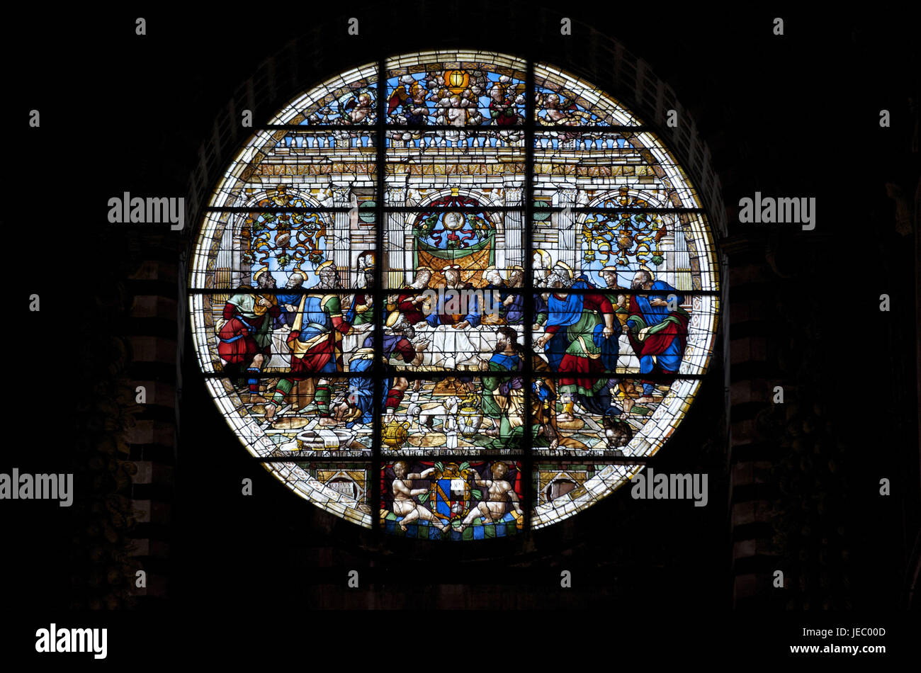Italy, Tuscany, Siena, cathedral, mosaic window Stock Photo - Alamy
