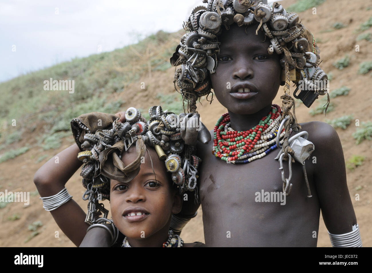 Children, tribe Oromote, southern Omotal, south Ethiopia Stock Photo ...