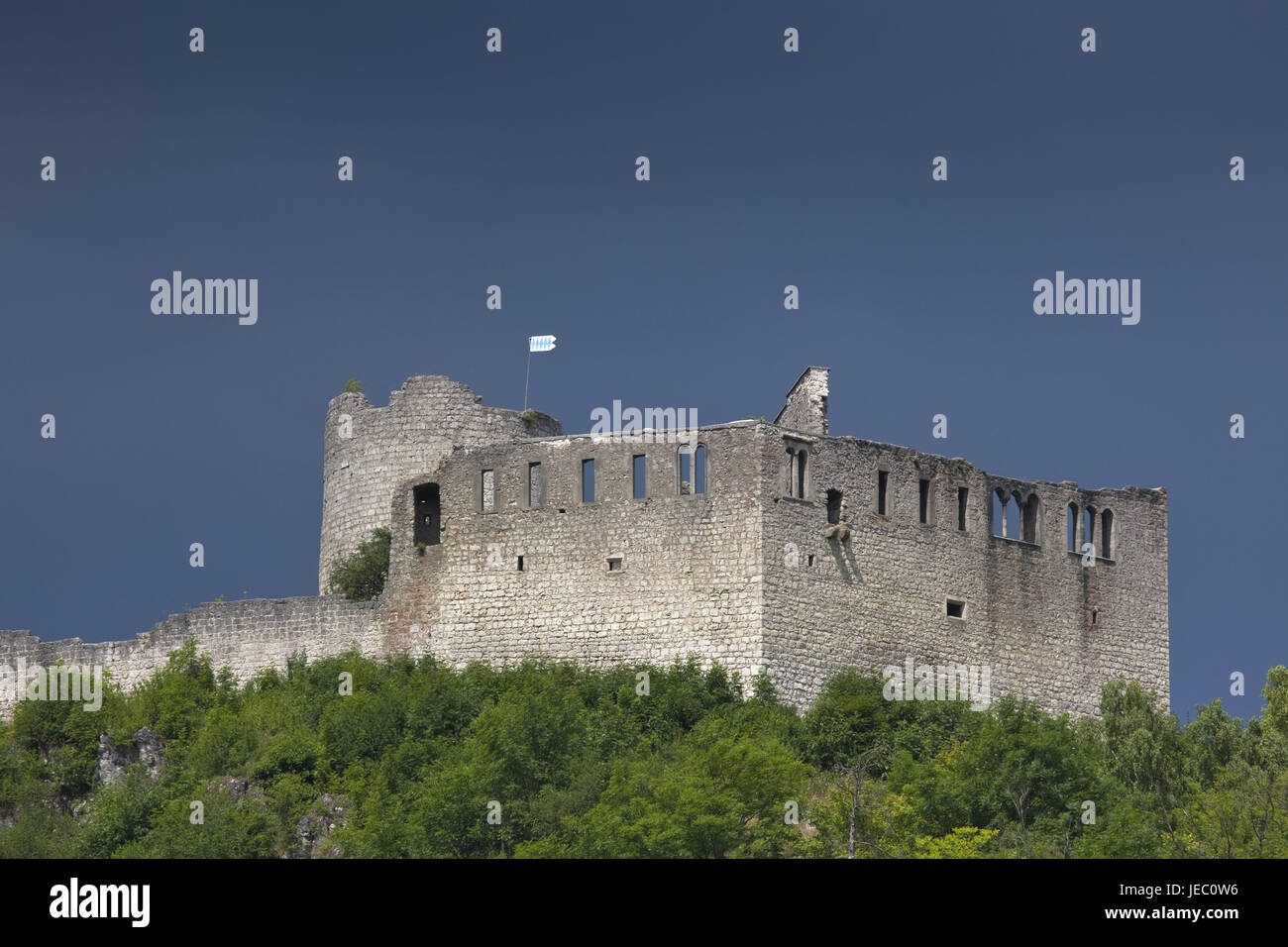 Castle ruin Kallmünz, Upper Palatinate, Bavaria, Germany Stock Photo ...
