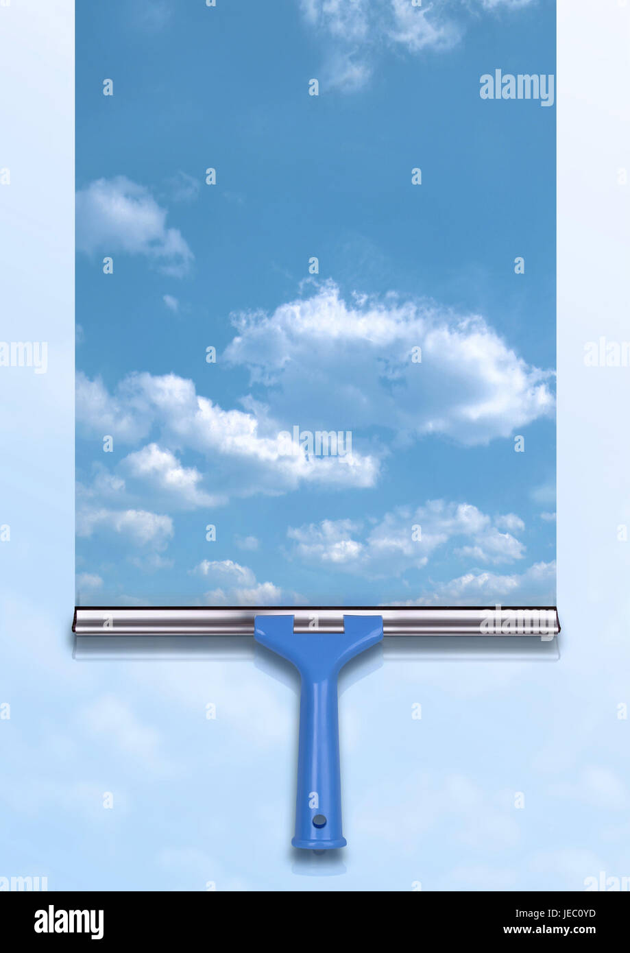 Window wiper wipes slice freely, view, cloudy sky Stock Photo - Alamy