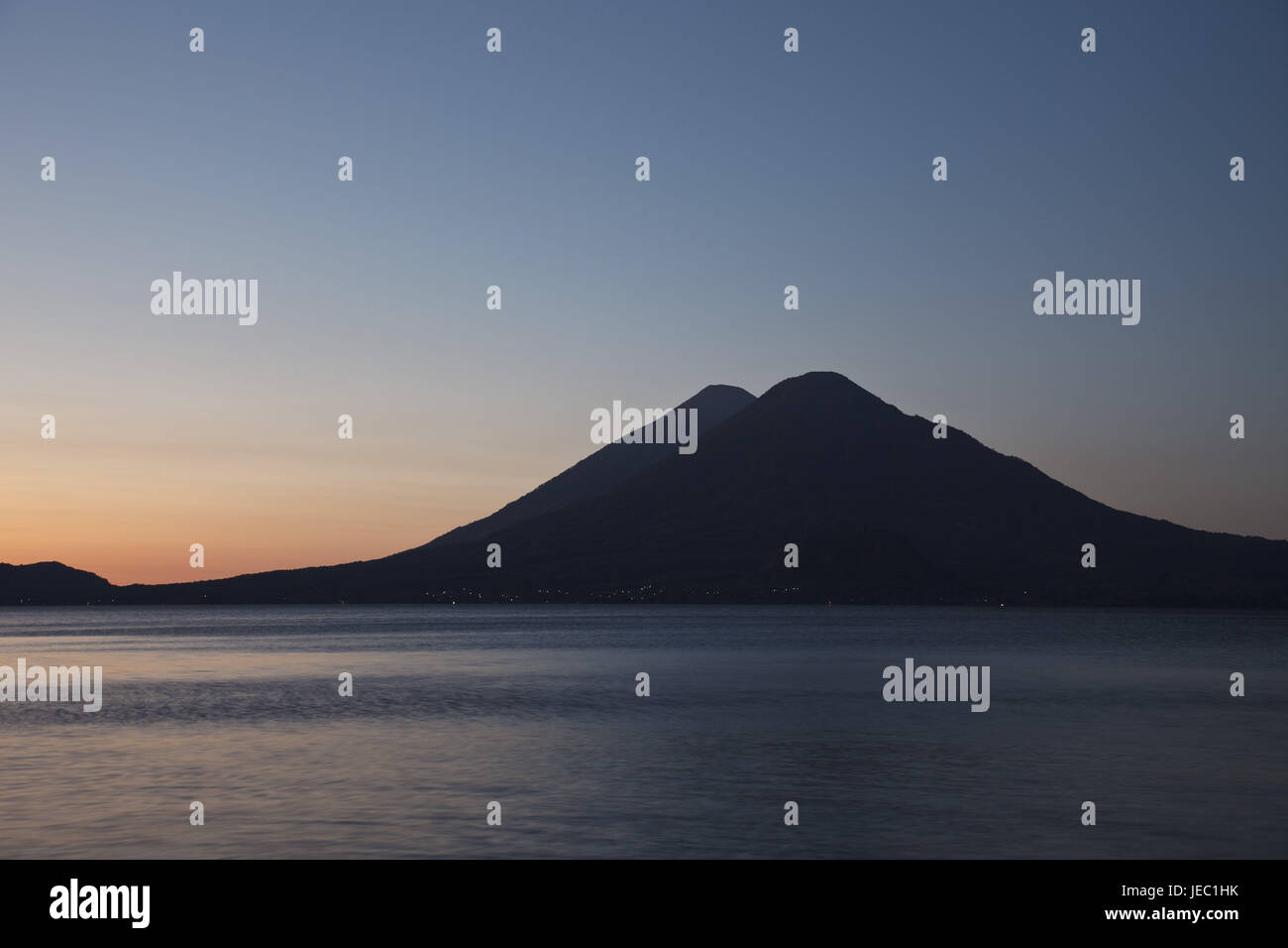Guatemala, Atitlan lake, volcanoes, bridge, sunrise Stock Photo - Alamy
