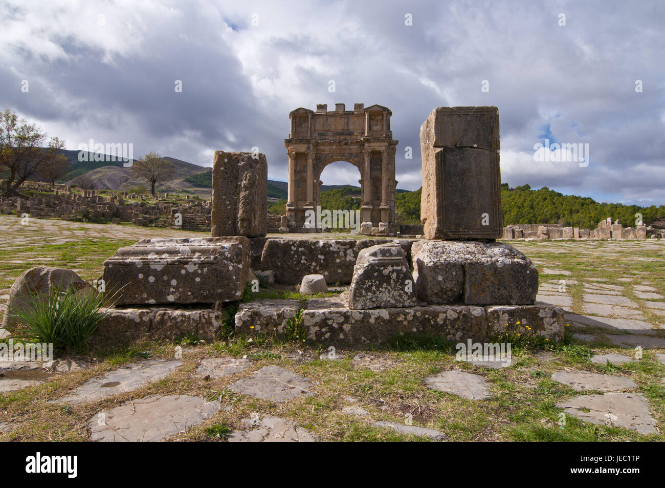 The Roman ruins of Djémila, UNESCO-world cultural heritage, Algeria ...