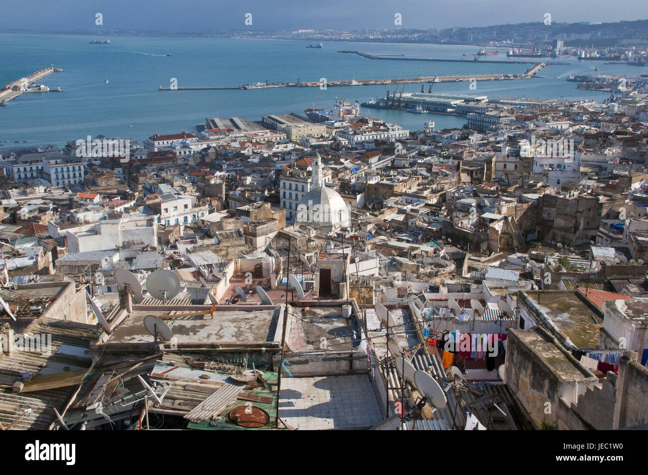 View about the UNESCO-world cultural heritage the kasbah, Old Town of Algiers, capital of ...