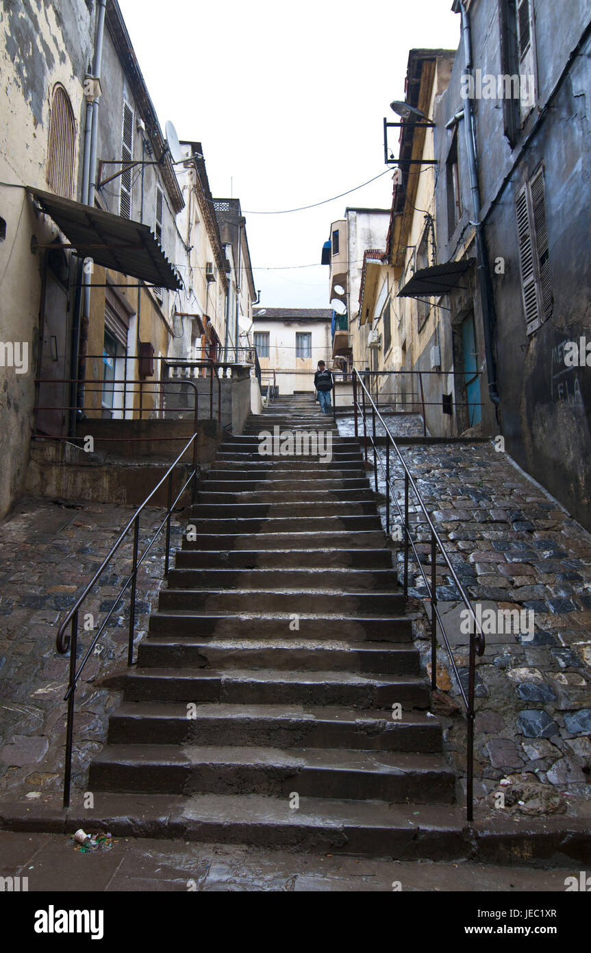 Steep stairs in Bejaja, Kabylei, Algeria, Africa Stock Photo - Alamy