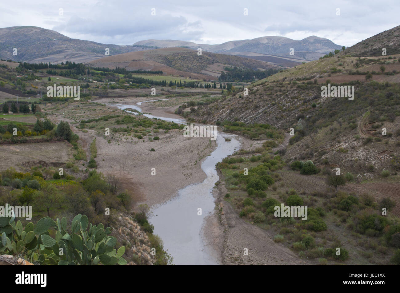 River flows by the Kabylei in the area of Jijel, Algeria, Africa Stock ...