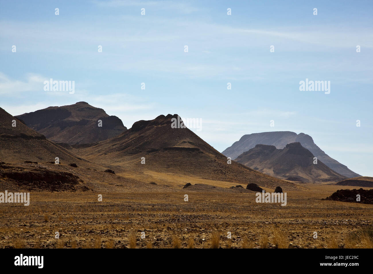 Africa, Namibia, Kunene region, Damara country, mountain landscape ...