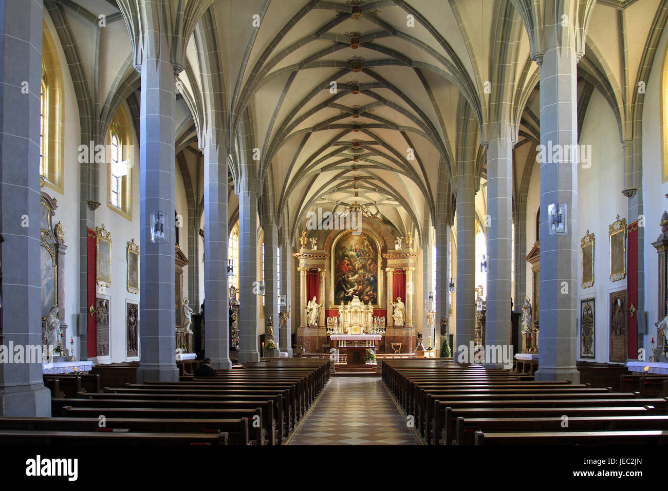 Germany, Upper Bavaria, Altötting, pen parish church, inside, Bavaria ...