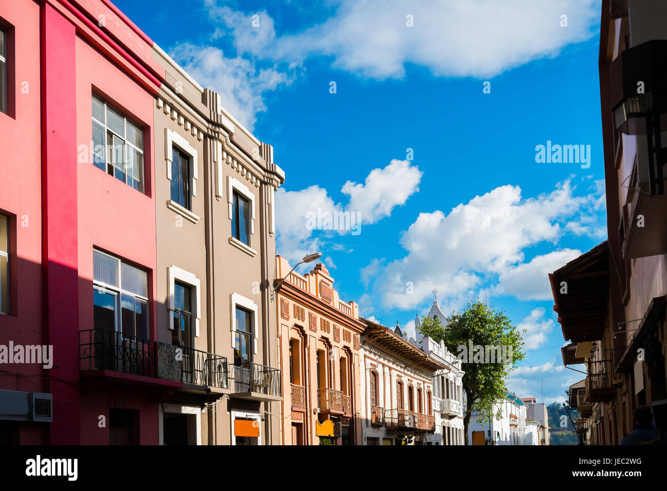 Street in Cuenca downtown, Ecuador Stock Photo - Alamy