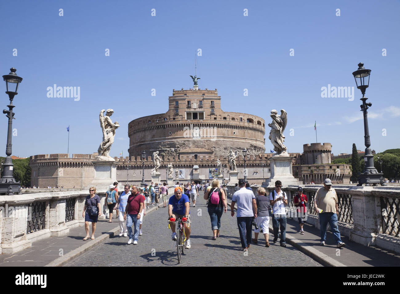 Italy, Rome, angel's castle and angel's bridge, tourist Stock Photo - Alamy