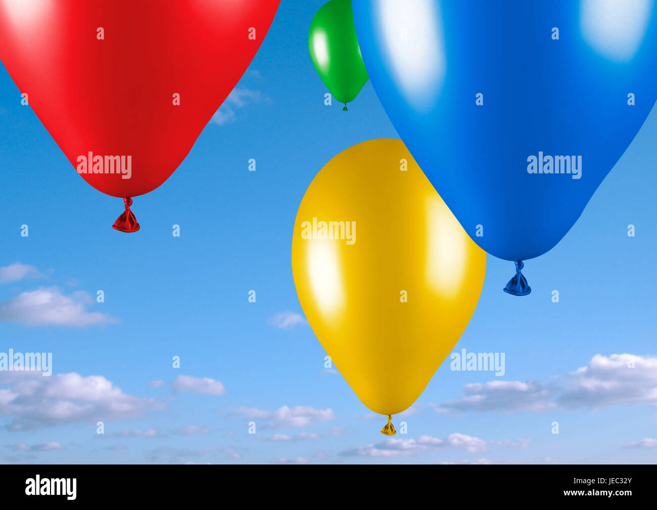 Balloons, brightly, sky, float Stock Photo - Alamy