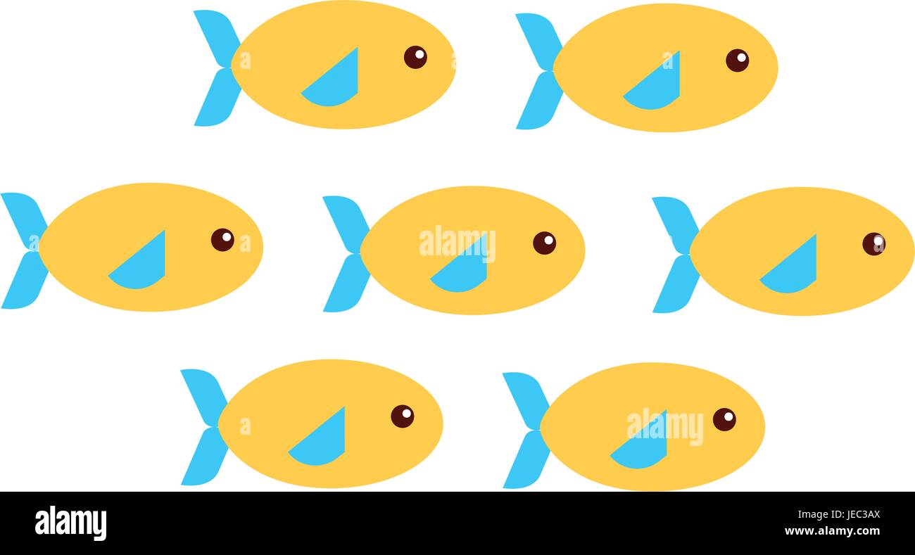 Shoal of fish icon Stock Vector Image & Art - Alamy