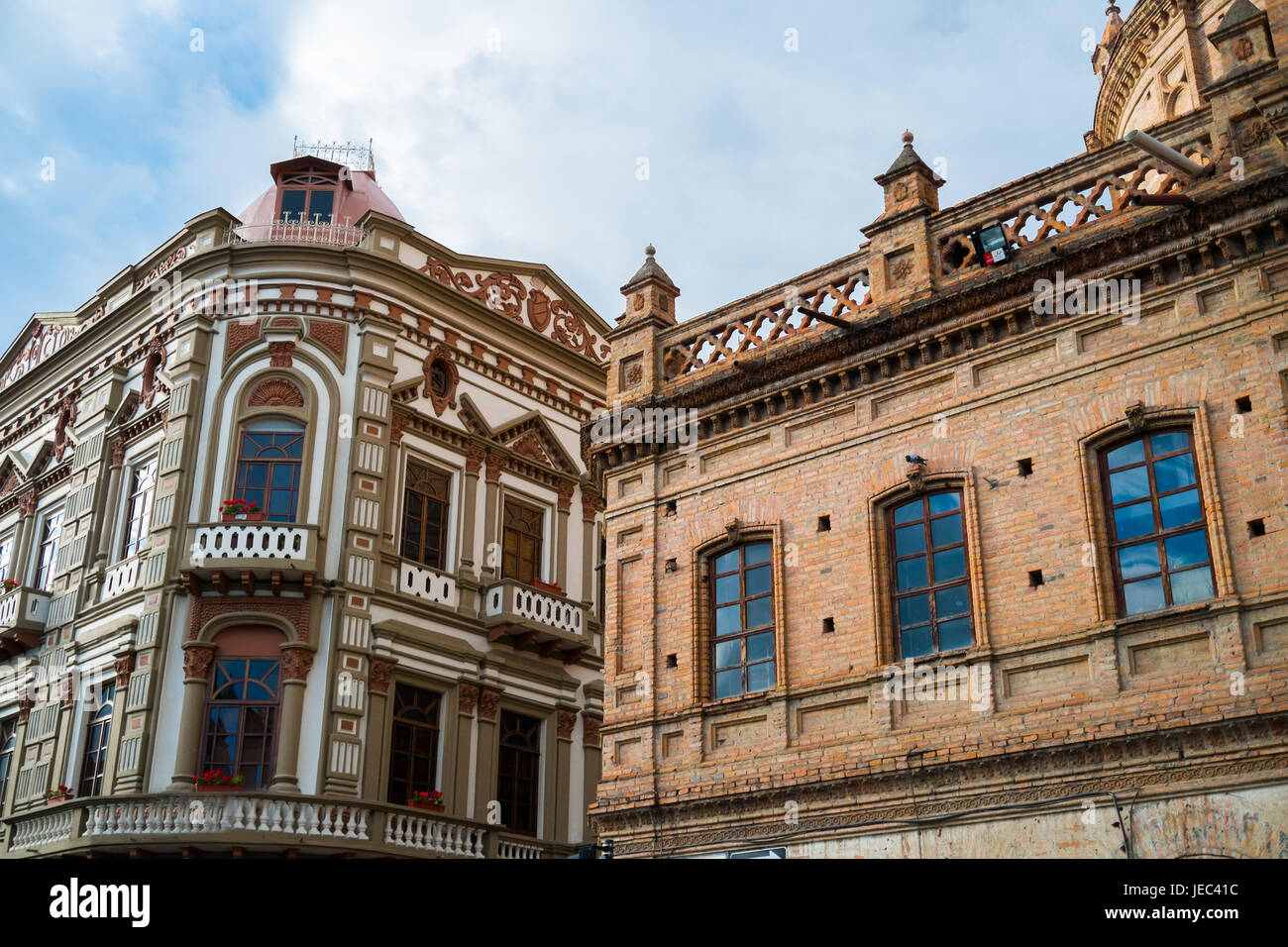 Houses in Cuenca downtown, Ecuador Stock Photo - Alamy