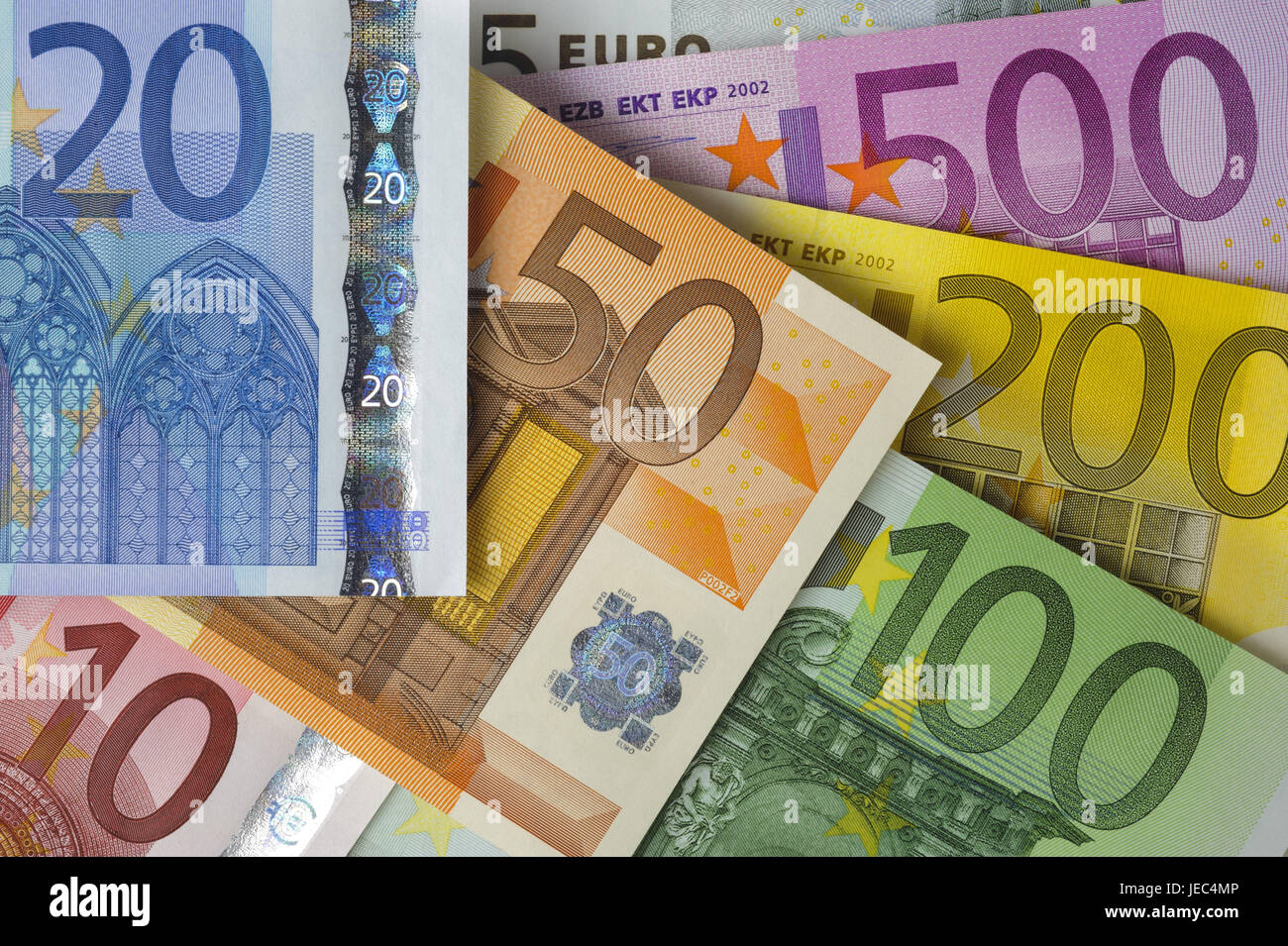 Euro of bank notes, medium close-up Stock Photo - Alamy