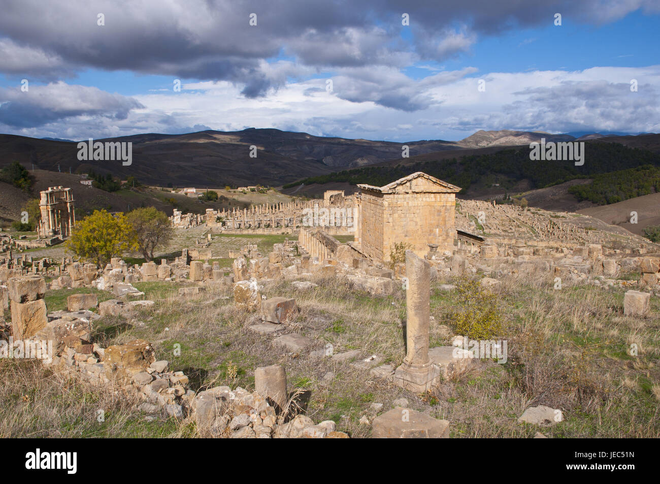 The Roman ruins of Djémila, UNESCO-world cultural heritage, Algeria ...