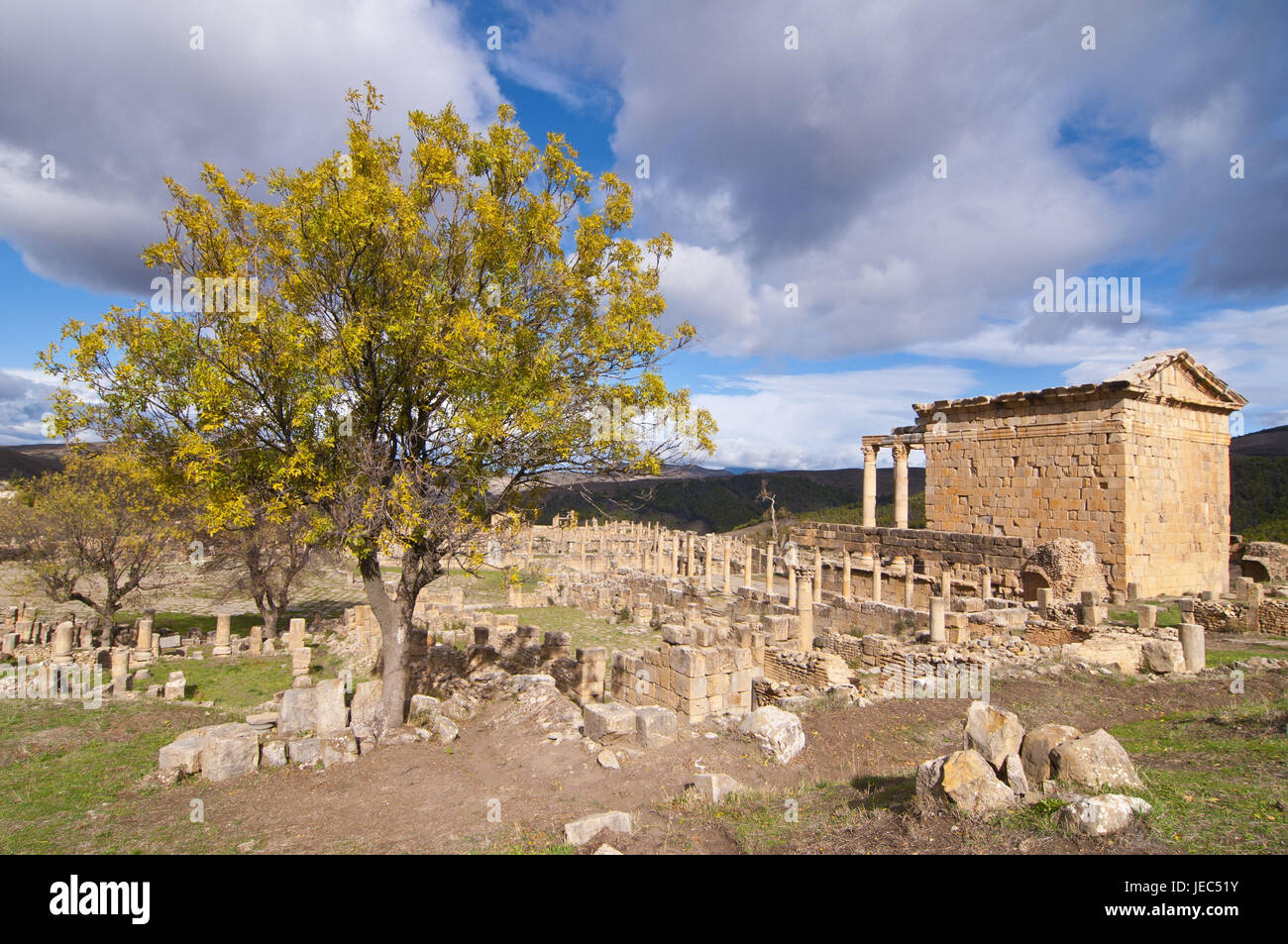 The Roman ruins of Djémila, UNESCO-world cultural heritage, Algeria ...