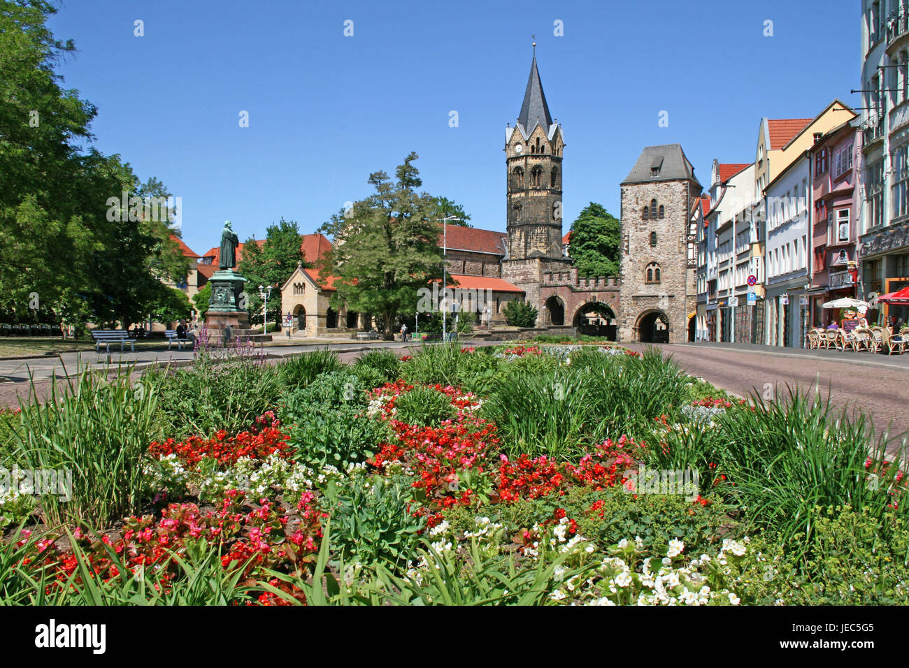 Germany, Thuringia, Eisenach, Nikolaikirche, Nikolaitor, gate, church ...