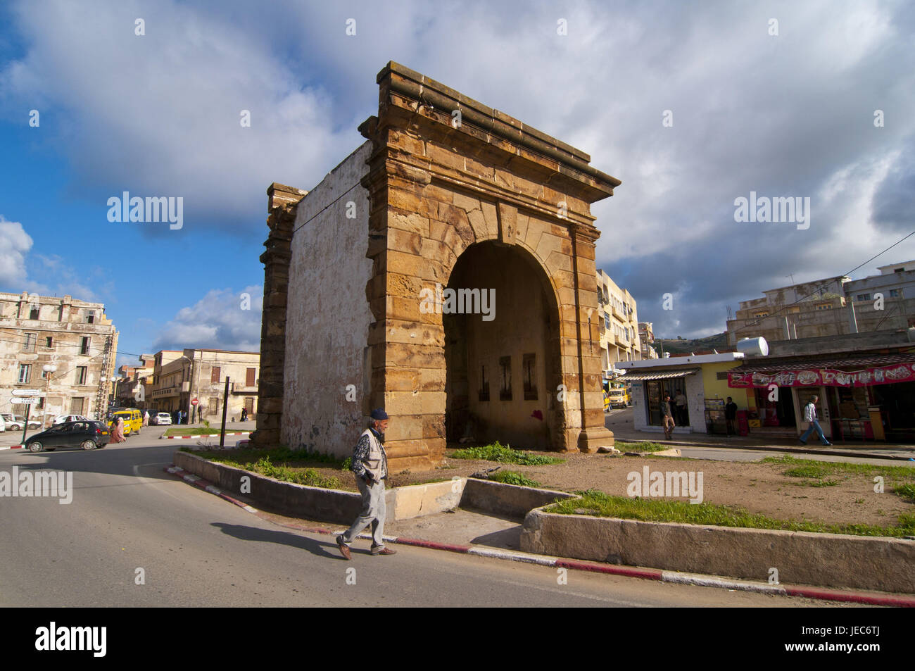 Bab el Tenes, the old town gate, Cherchell, Algeria, Africa Stock Photo ...