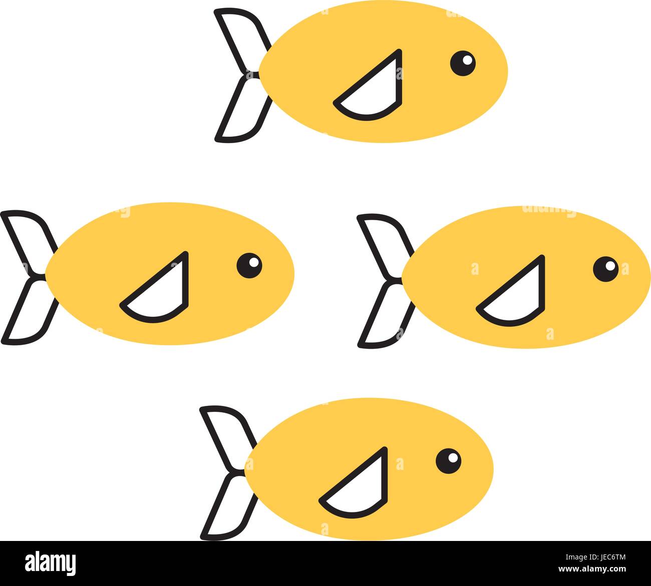 Shoal of fish icon Stock Vector Image & Art - Alamy