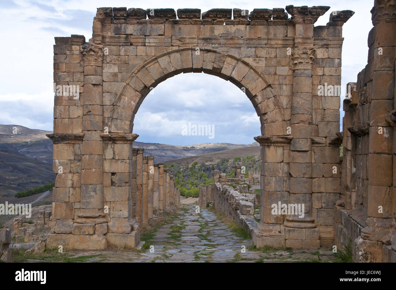 The Roman ruins of Djémila, UNESCO-world cultural heritage, Algeria ...
