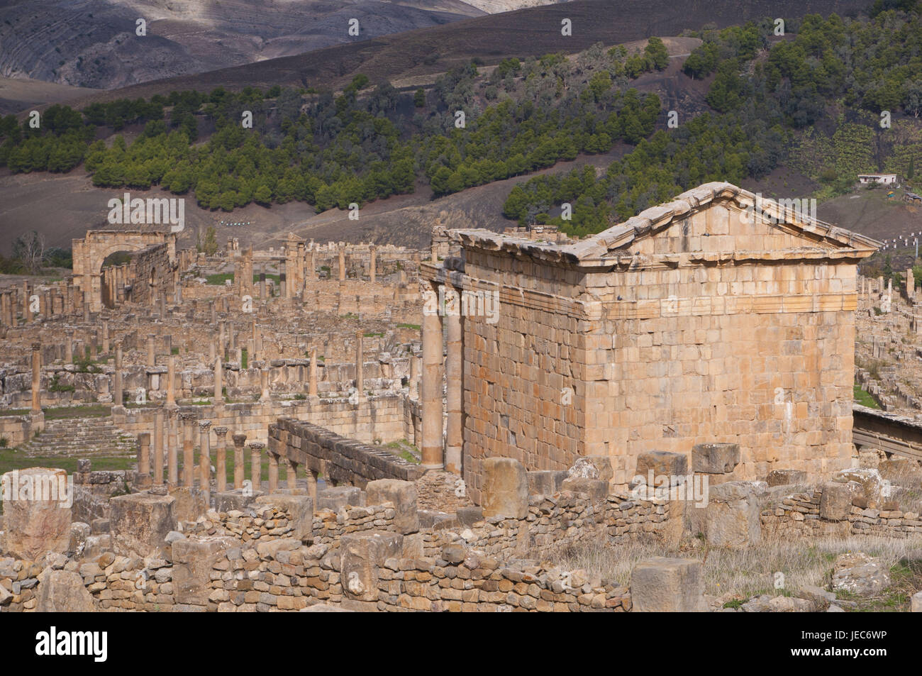 The Roman ruins of Djémila, UNESCO-world cultural heritage, Algeria ...