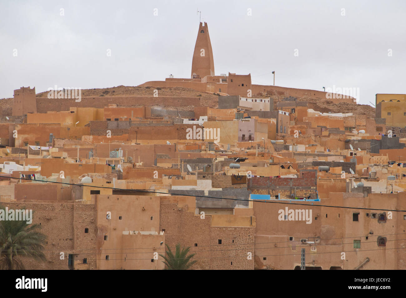 Medieval city wall around the village Bou Nura in the UNESCO world ...