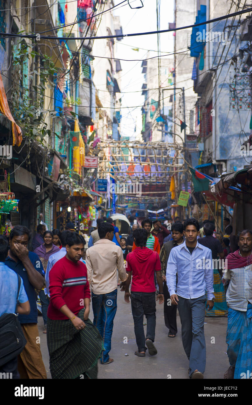 Busy shopping street in Dhaka, Bangladesh, Asia Stock Photo - Alamy