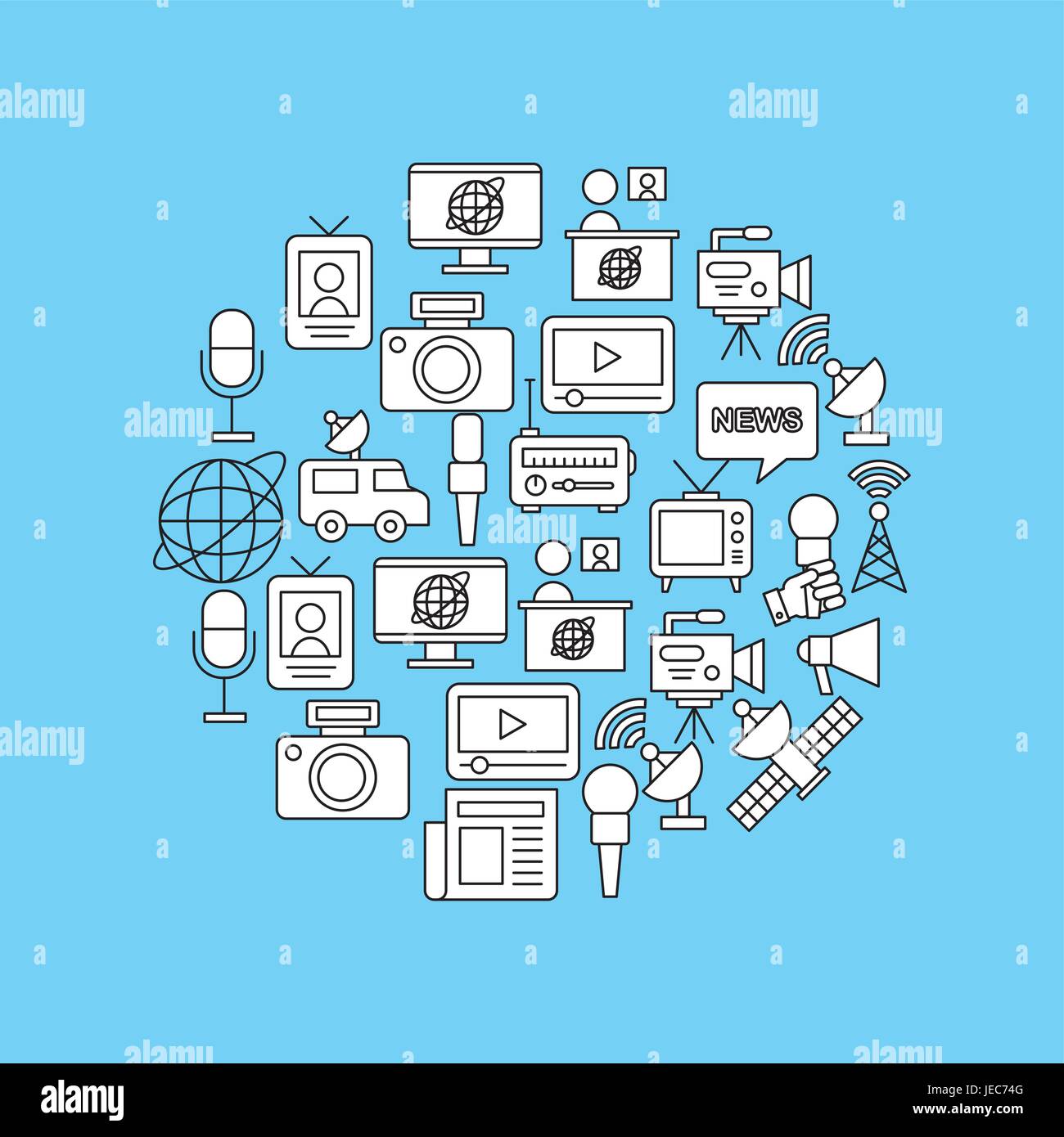 News objects Stock Vector Images - Alamy