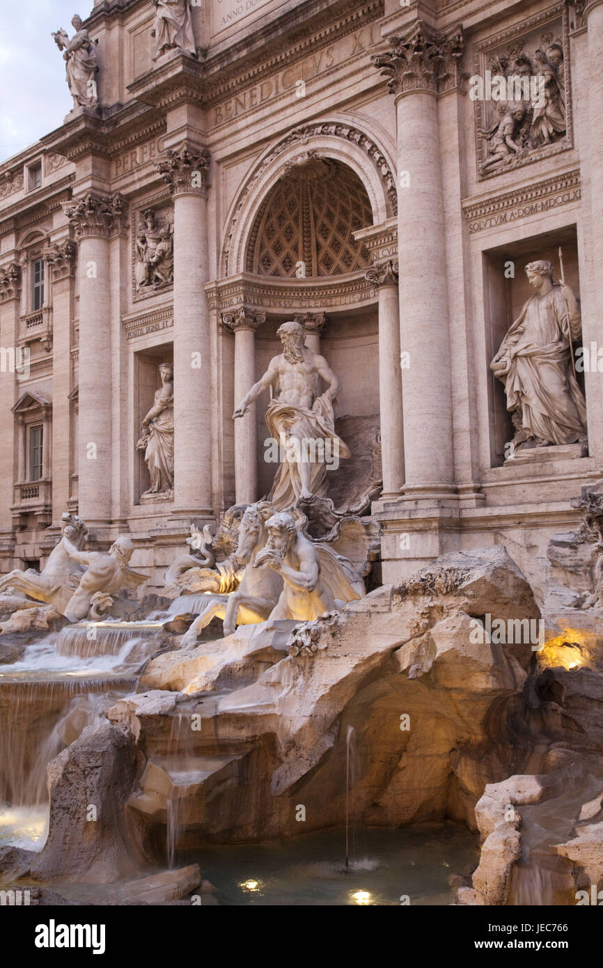 Italy, Rome, Trevi wells, in the evening Stock Photo - Alamy