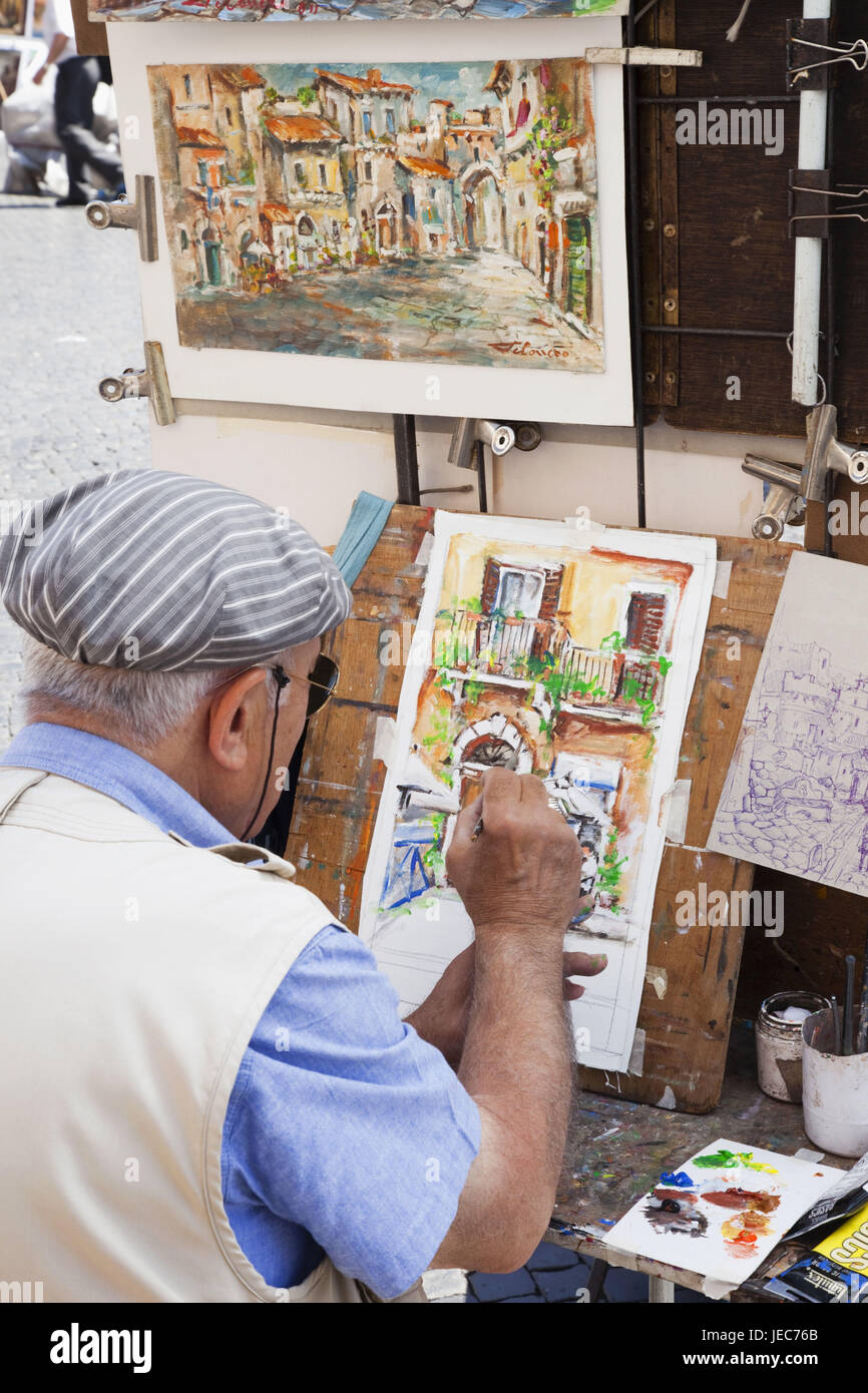 Italy rome street artist hi-res stock photography and images - Alamy