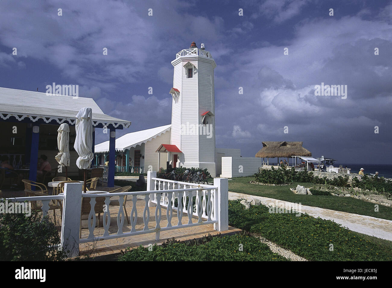Mexico, peninsula Yucatan, Isla Mujeres, lighthouse, Central America ...