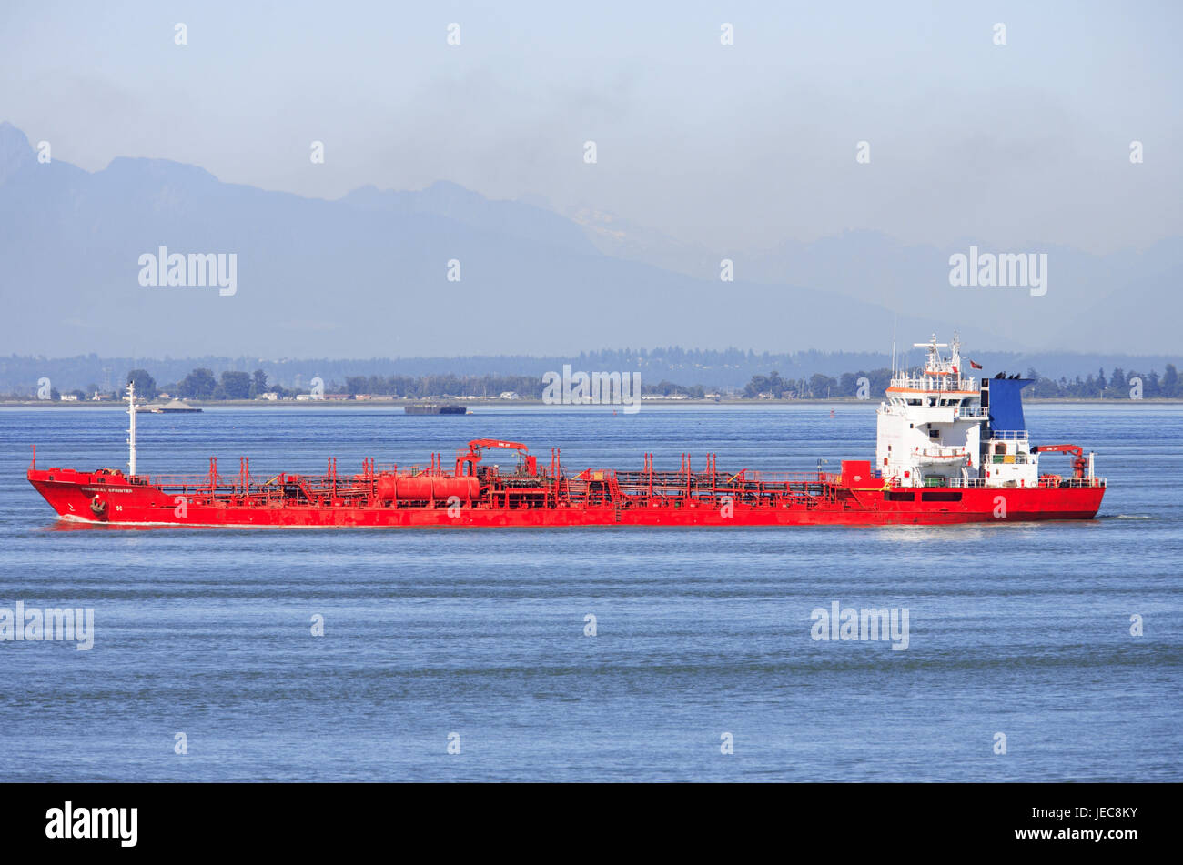 Canada, British Columbia, Strait of Georgia, freighter Stock Photo - Alamy