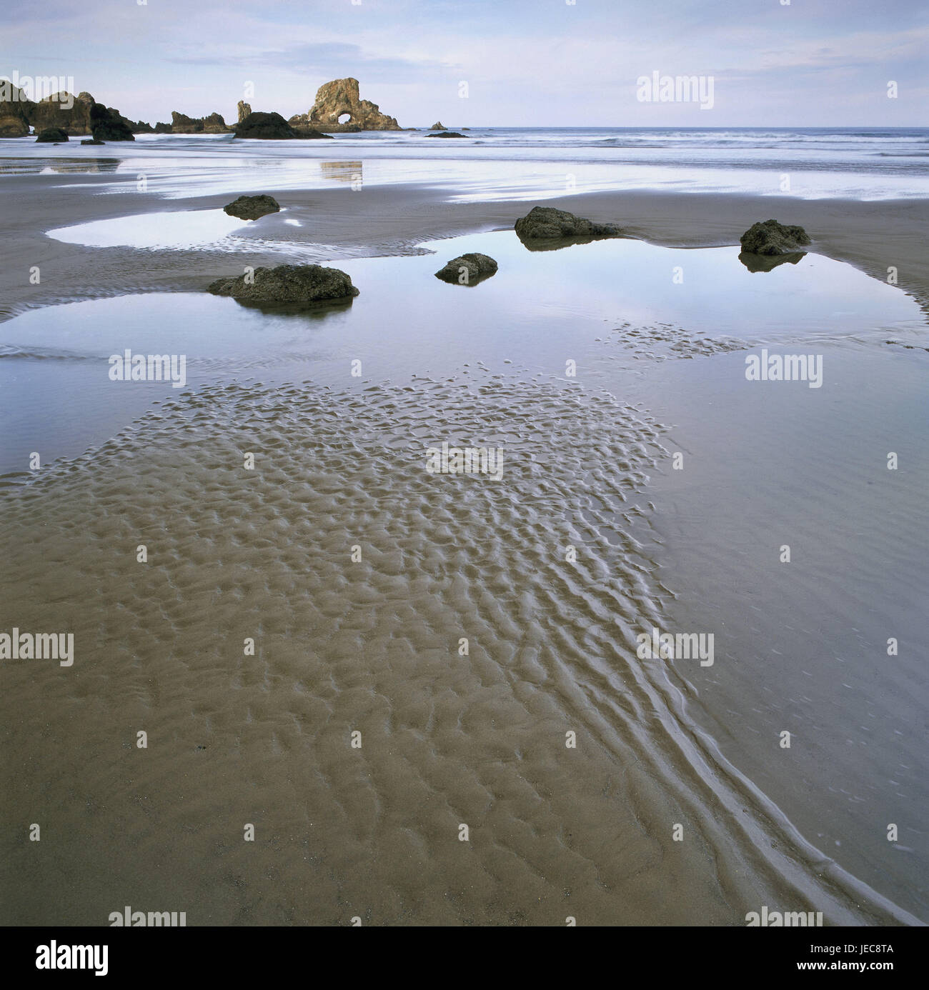 The USA, Oregon, Cannon Beach, beach, bile formations, North America ...