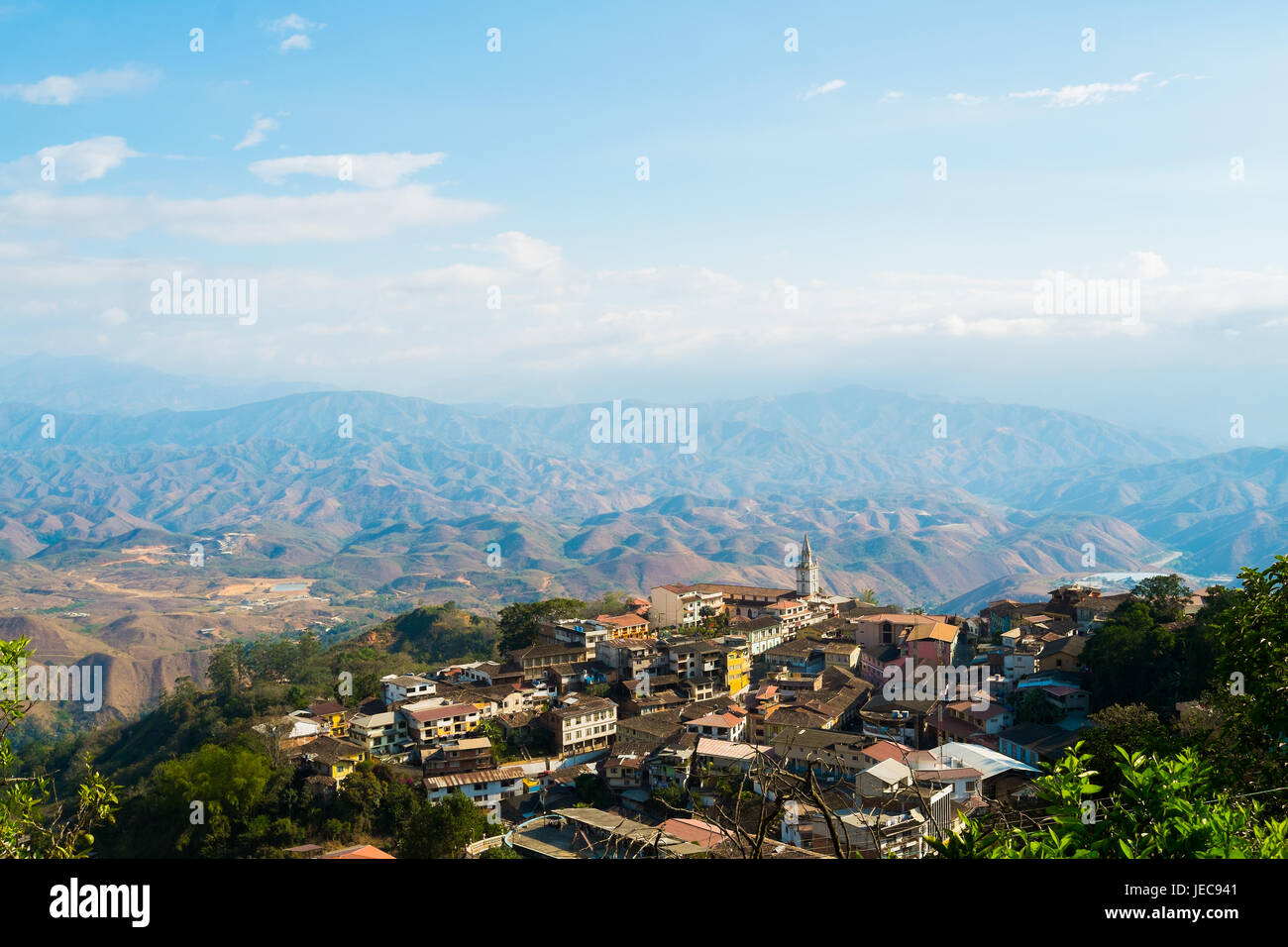 View of town of Zaruma old gold mining, Ecuador Stock Photo - Alamy