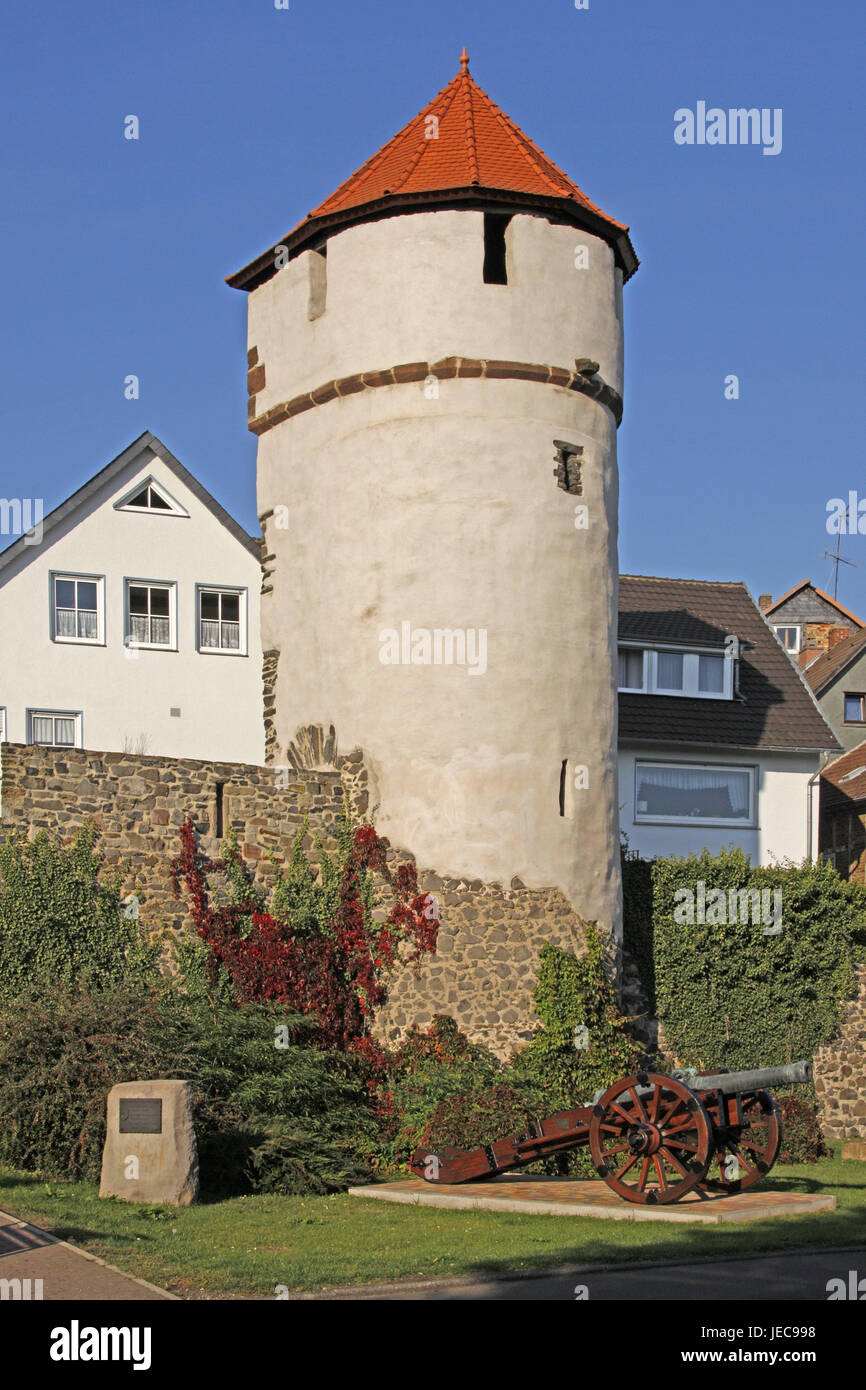Germany, Hessen, mountain Hom, city wall, powder tower, Northern Hessen ...