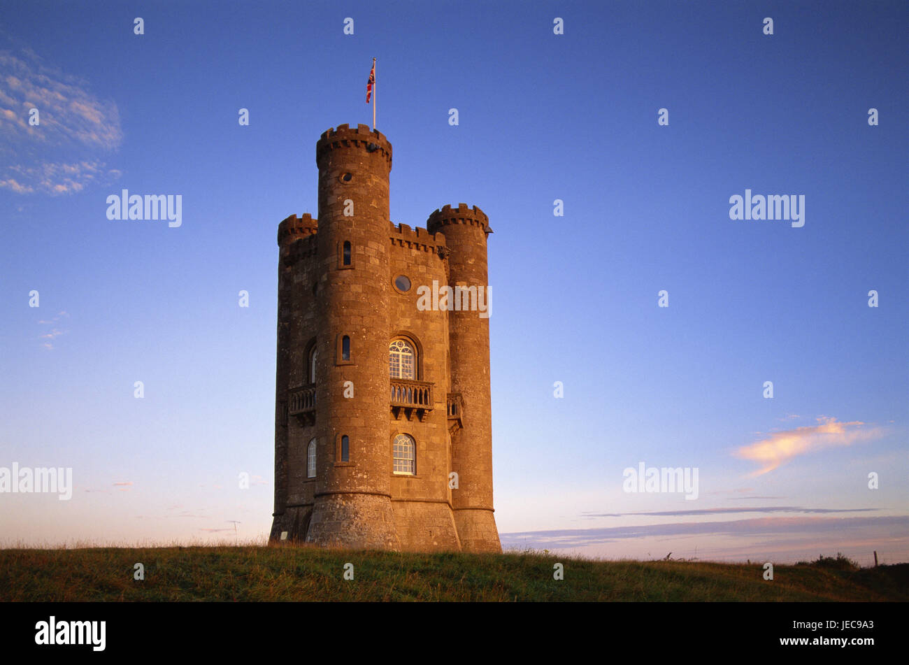 Great Britain, England, Worcestershire, Cotswolds, Broadway Tower ...