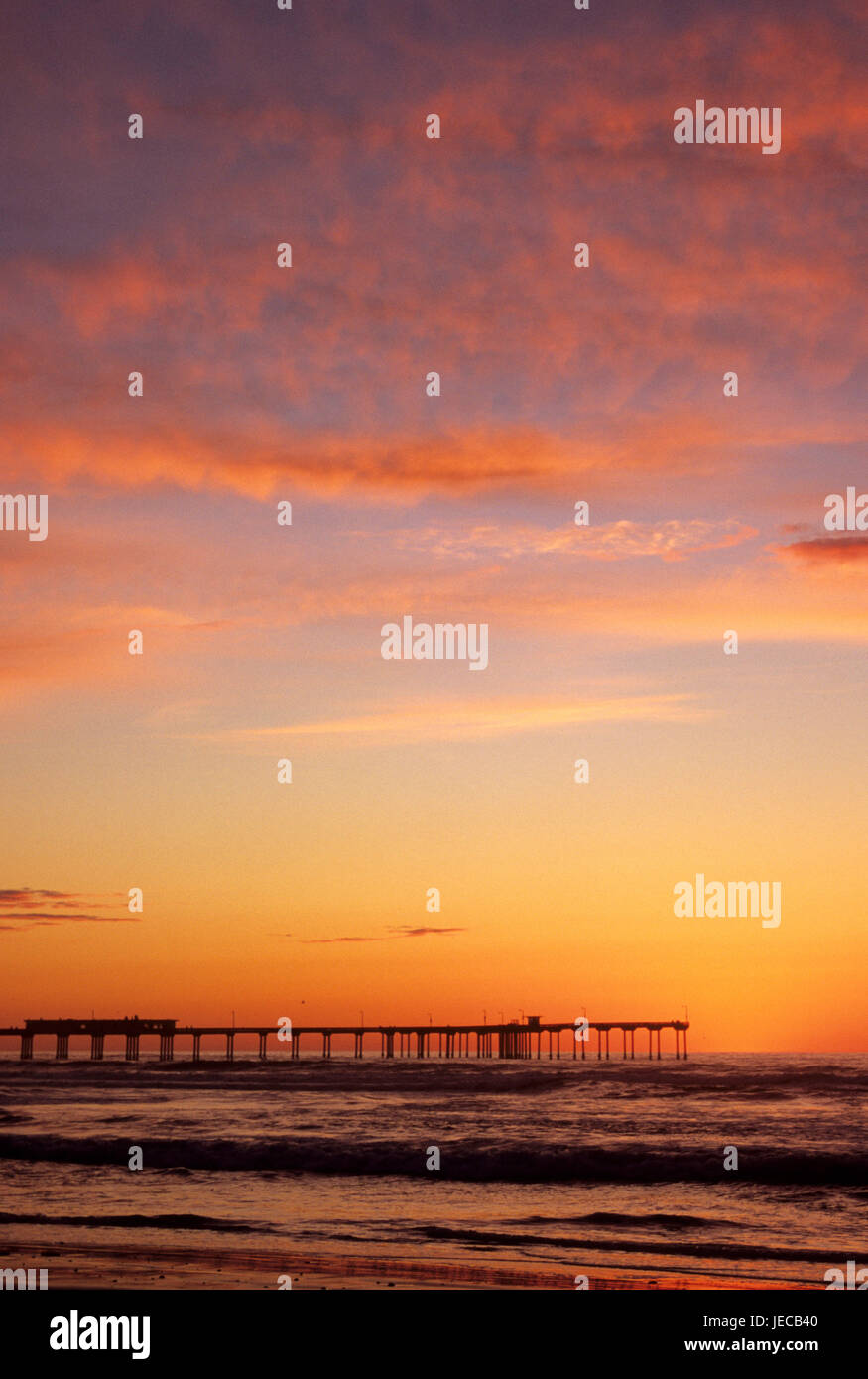 Ocean Beach Pier sunset, Ocean Beach, California Stock Photo - Alamy