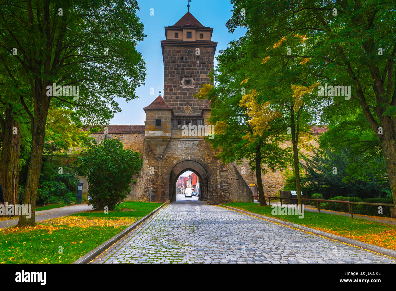 Town gates. Rothenburg ob der Tauber Stock Photo - Alamy