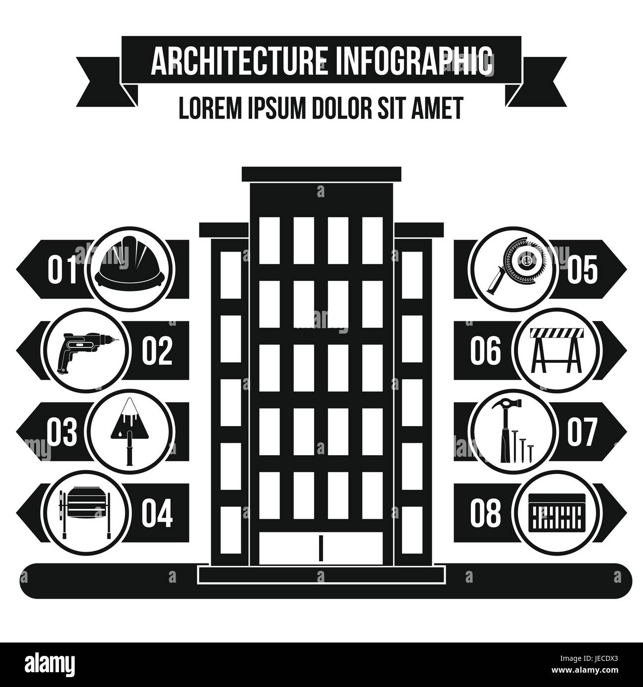 Architecture infographic concept, simple style Stock Vector Image & Art ...