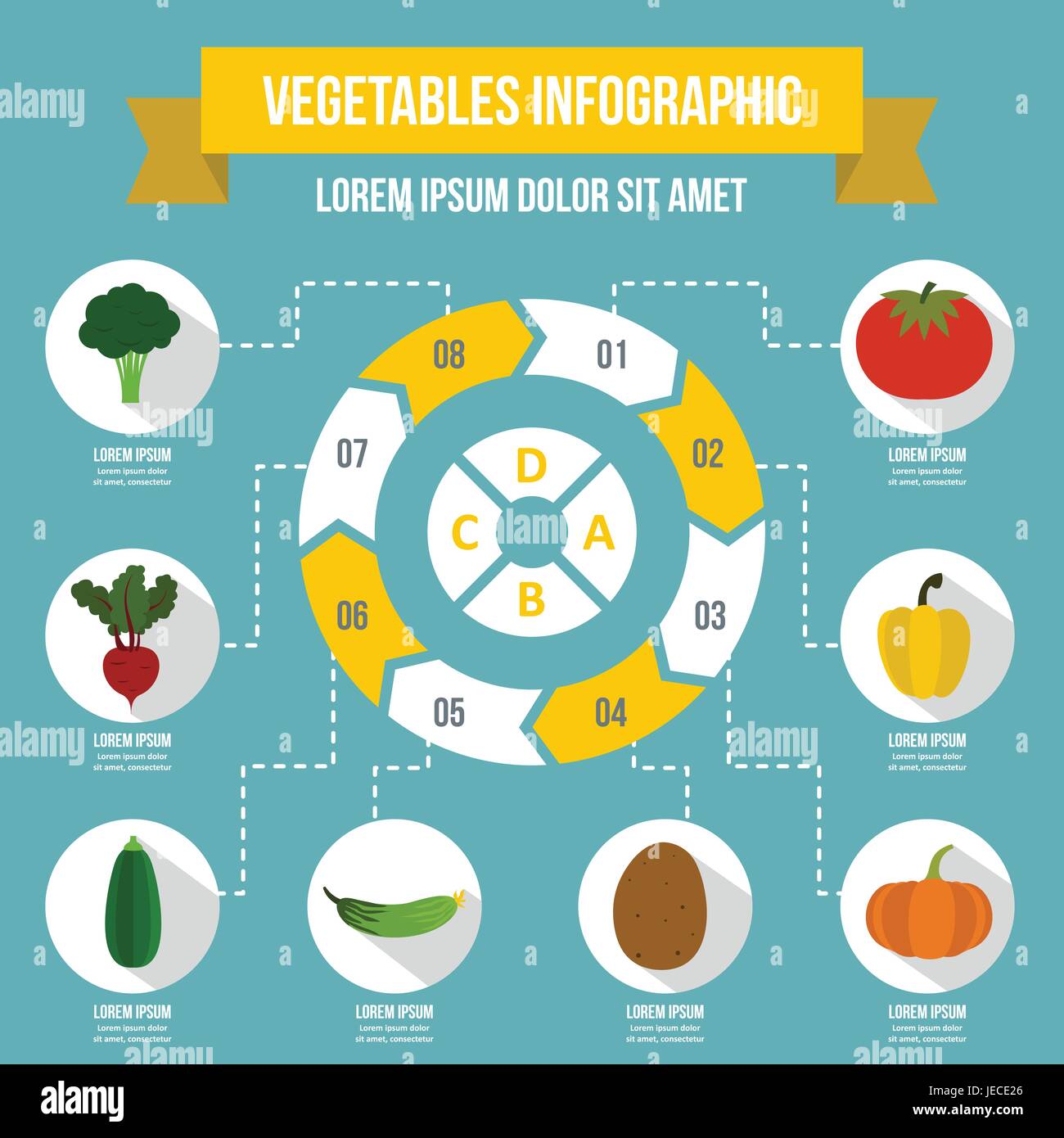 Vegetables infographic concept, flat style Stock Vector Image & Art - Alamy